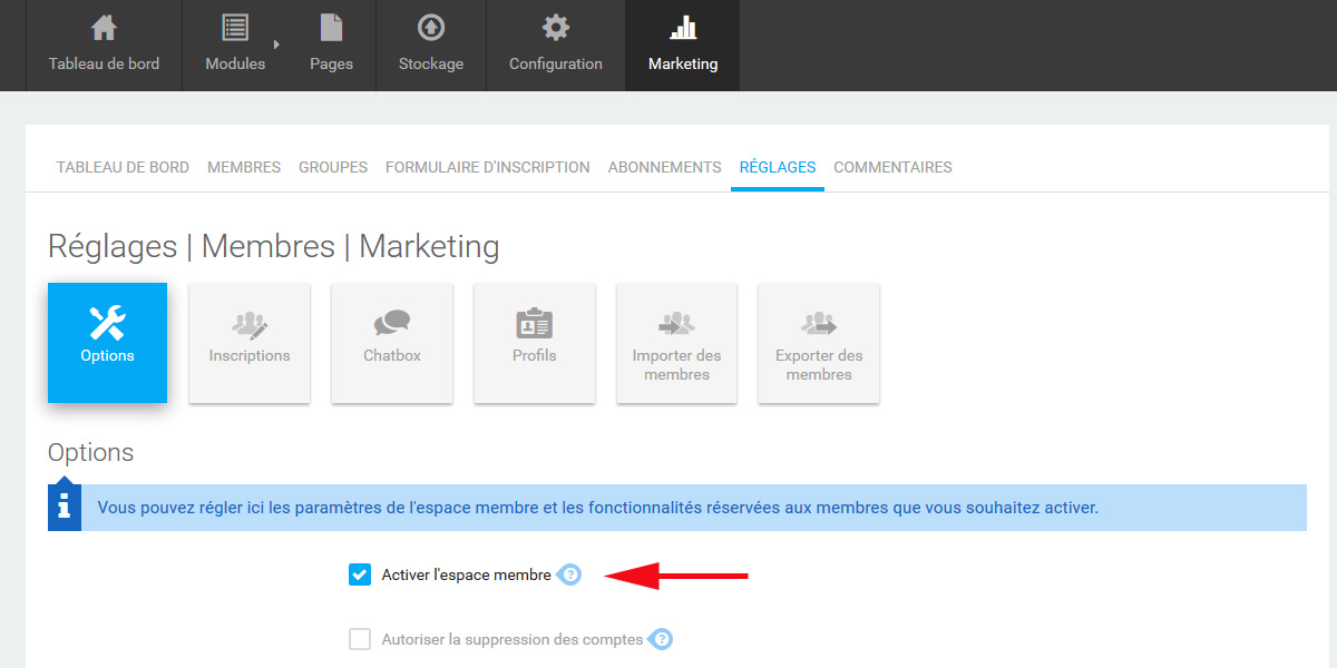 Configurer un accès payant avec l'espace membres