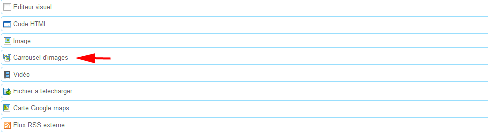 Comment afficher un carrousel d'images dans une page