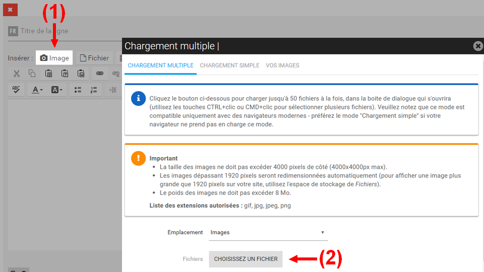 Comment ajouter une image dans une page