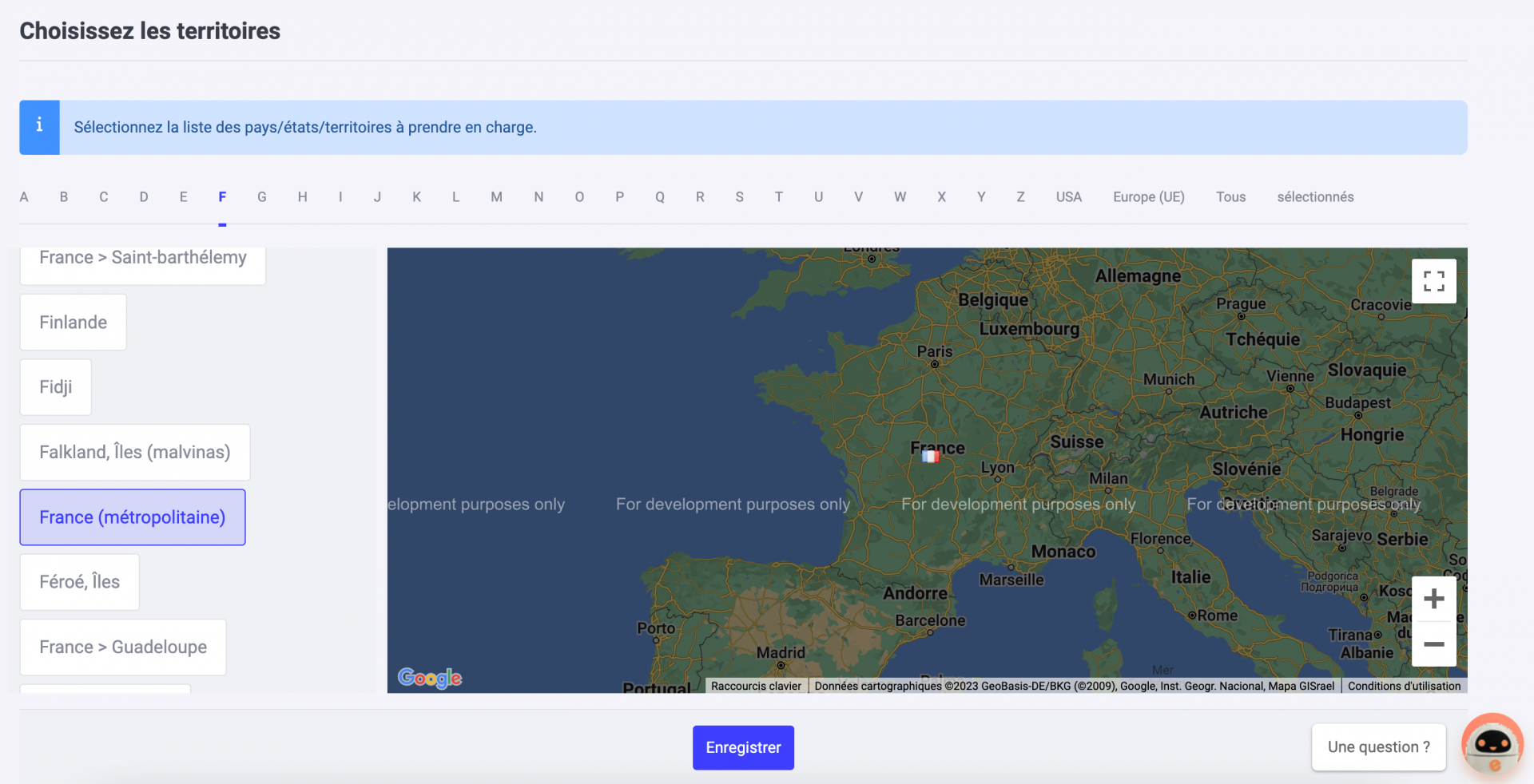 Configurer les zones géographiques de sa boutique en ligne